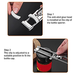 YOZUMD 1PCS / 2PCS Master Opener,Adjustable Stainless Steel Can Opener, Lightweight Jar Lid Gripper With Long Handle,Manual Jar Bottle Opener Kitchen Accessories 2pcs