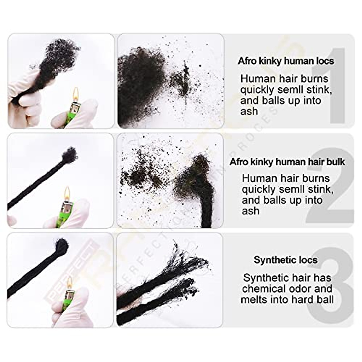 Perfect Tranzitions Afro Kinkys Human Hair Bundle For Making,repairing & Bulking Locs 8 Inch Long Afro Kinky Bulk Human Hair For Locs 100% Natural Kinky Human Hair For Twisting & Braiding 1Oz