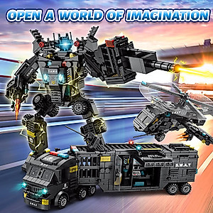 iloveee 51 in 1 Robot STEM Building Blocks Toys for Boys Age 8-12, Educational Learning Building Bricks Truck Kit, Gifts for 6 7 8 9 10 11 13 Years Old Kids, Engineering Erector Set 700PCS…