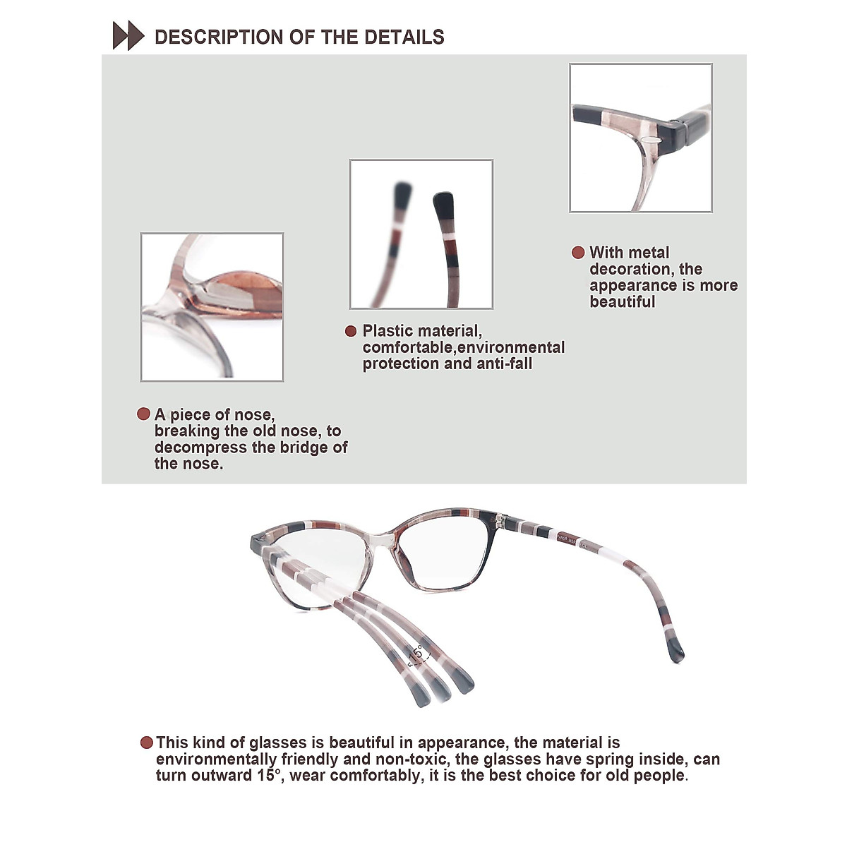 HEEYYOK Women Reading Glasses 4-Pack Colorful 2.00 Readers,Beautiful Pattern Cat Eye Glasses for Reading Lightweigth Flexible Spring Hinge Well Wear Look Younger