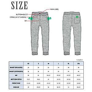Southpole Men's Basic Active Fleece Jogger Pants-Regular and Big & Tall Sizes, HCH, L