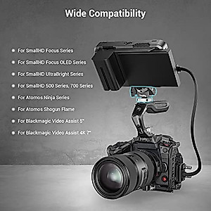 SMALLRIG Field Monitor Mount Monitor Holder Swivel and Tilt Adjustable with Cold Shoe Mount for 5" and 7" Monitor - 2905