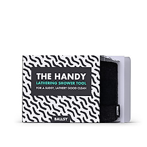 Ballsy Handy Shower Tool Sponge for Generating Extra Suds, with Gently Exfoliating Design