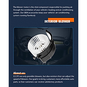 ECCPP HVAC AC Heater Blower Motor AC w/Fan Cage Front fit for 07-2015 for Audi Q7 /03-2010 for Porsche Cayenne /04-2010 for VW Touareg