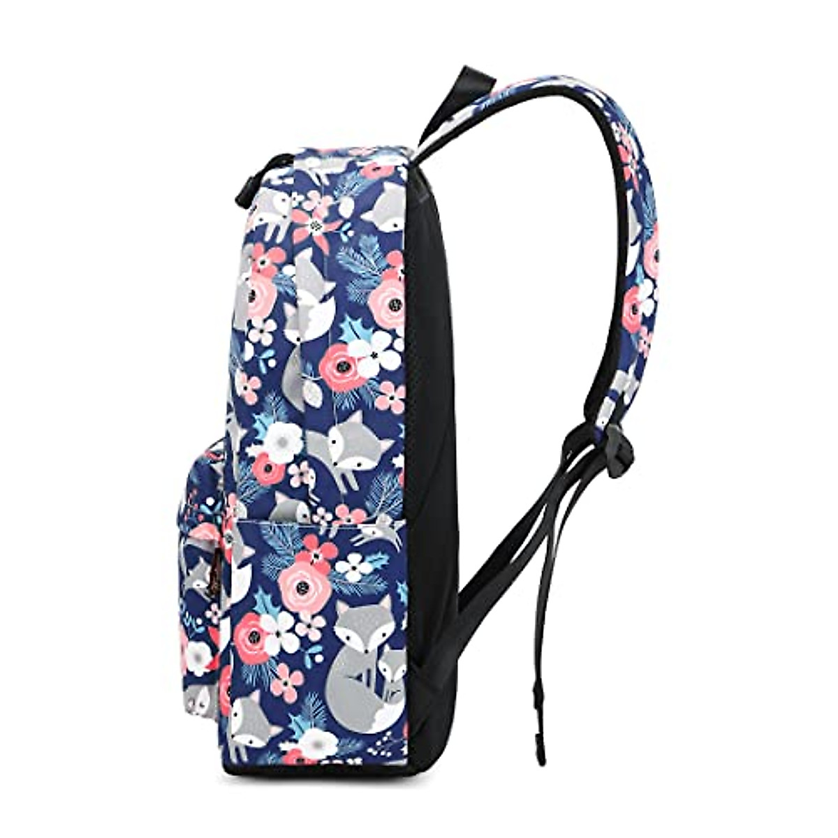 Wadirum Women Cute Printed Backpack Girl School Backpack Set Casual Daypack Fox