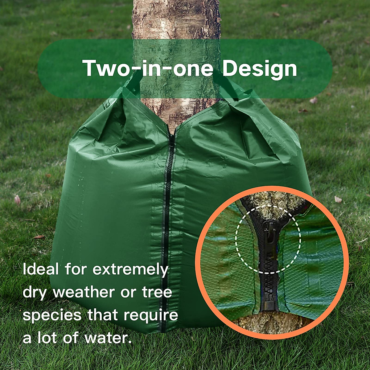 6 Pack 20 Gallon Watering Bags for Tree, Slow Release Tree Irrigation Bag, Premium PVC Drip Irrigation System for Sapling, 5-8 Hours Releasing Time Gator Bags for Plants and Trees, Reusable