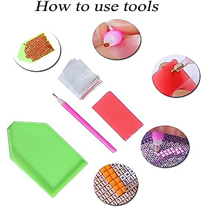 BRGREVOP 6 Pack Diamond Painting Kits, DIY Princess Diamond Art Embroidery Kits Home Wall Decor 12" X 16"