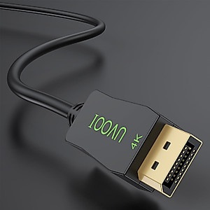 UVOOI DisplayPort to DisplayPort Cable 6FT 2-Pack, Display Port Cable 1440p@144Hz/165Hz, 4K@60Hz (Gold Plated DP to DP Cable) for Monitor, Computer, Laptop, PC, Graphics Card