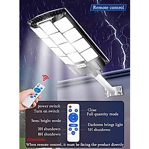 ZXXHNNAIH Solar Street Light IP66 Waterproof Street Solar Light Multiple Lighting Modes, Motion Sensor Wall Lights,for Basketball Court Parking Lot