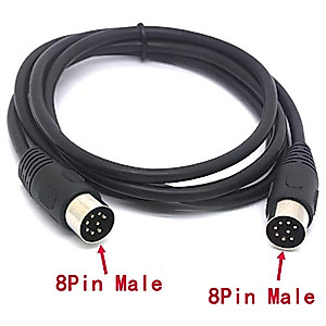 PIIHUSW Long 8 PIN DIN Cable Male to Male MIDI Extension Cord for Bang and Olufsen B&O PowerLink mk 2 BeoLab (1.5 Meter)