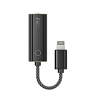FiiO JadeAudio KA1 Headphone Amps Tiny Amplifier USB DAC High Resolution Lossless for Smartphones/PC/Laptop/Players(Lightning, Black)