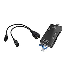 Storage Expansion Compatible with Fire TV Stick, Samsung, SD Card Reader File Transfer Kit for Firesticks, Media Devices, Gaming Systems, 3 in 1 Card Reader for SD Card, Micro SD (OTG Cable Included)