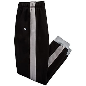 RBX Boys' Active Sweatsuit Set - 3 Piece Fleece Zip Up Hoodie, Athletic T-Shirt, and Jogger Sweatpants for Boys (Sizes: 8-12), Size 10, Black