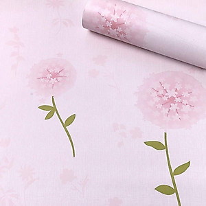 HOYOYO 17.8 x 78 Inches Self-Adhesive Liner Paper, Removable Shelf Liner Wall Stickers Dresser Drawer Peel Stick Kitchen Home Decor, Pink Rose