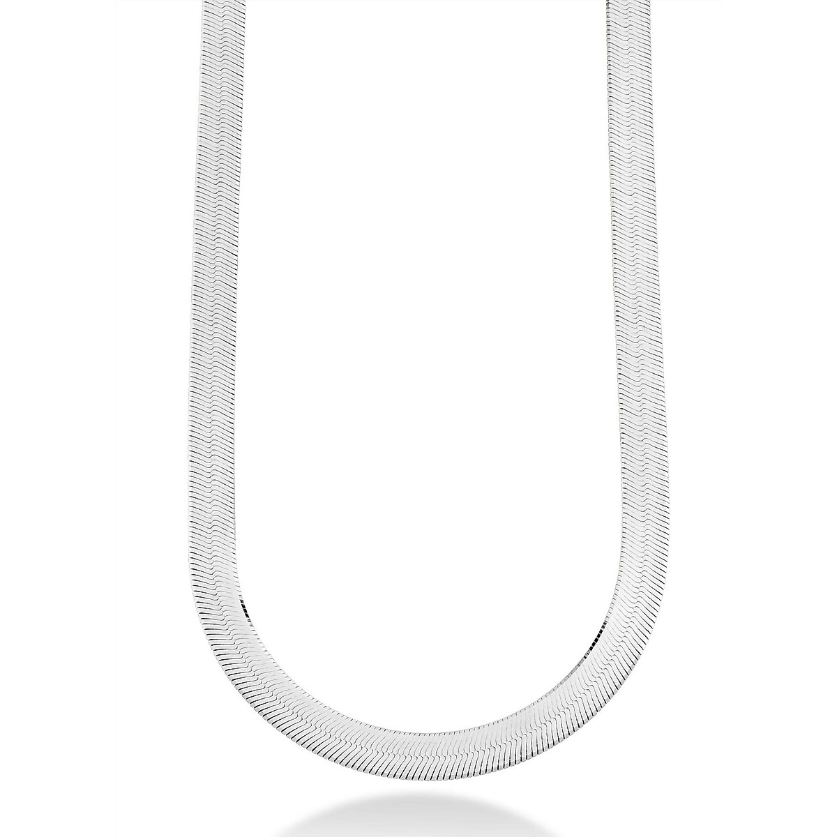 Miabella Solid 925 Sterling Silver Italian 10mm Wide Herringbone Chain Necklace for Women Men | Made in Italy (Length 22 Inches)