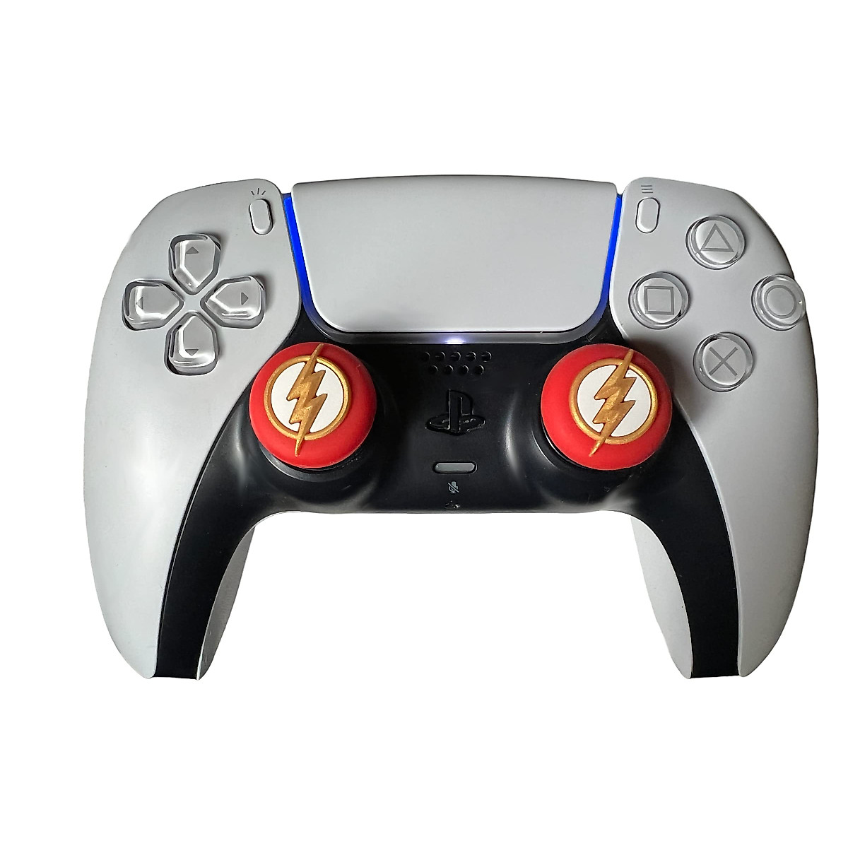 Esports Discounts DC Comics Controller Thumb Grip Silicone Caps Compatible for Playstation PS5 PS4 Pro Slim PS3 PS2 Xbox One 360 Series S X Switch Pro Controller - Flash - Two Controller Pack