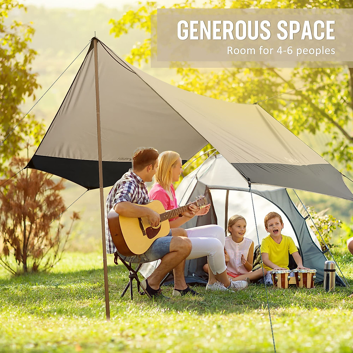 VILLEY Waterproof Camping Tarp - Easy Setup, Durable Canopy