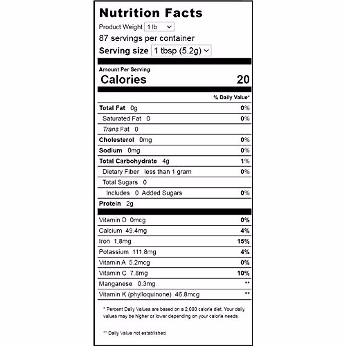 Z Natural Foods Organic Alfalfa Leaf Powder - Made in USA - Green Superfood Supplement for Drinks, Tea, Shakes, Smoothies Recipes - Raw, Vegan, Gluten Free, Non GMO, Kosher - 1 lb