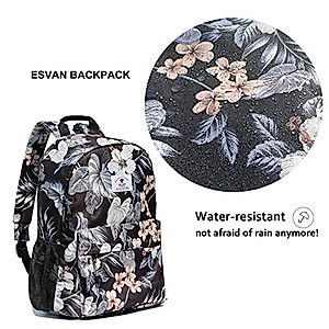 Forever cultivate Original Floral Leaf Travel Backpack,Waterproof Gym Backpack Suitable for Travel,Gym,Shopping,Yoga,Hiking,Beach (I)