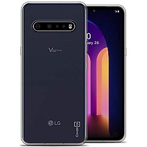 CoverON Slim TPU Rubber FlexGuard Series for LG V60 ThinQ 5G Case - Clear