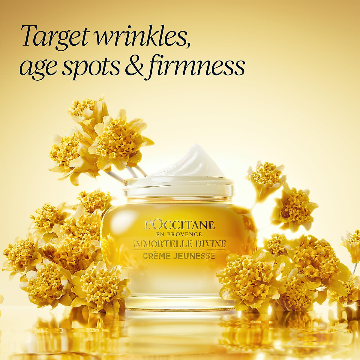 L’OCCITANE Immortelle Divine Firming Face Cream: Visibly Reduce the Appearance of Wrinkles, Retinol Alternative, Smooth Skin, Target Age Spots, Daily Moisturizer for a Youthful Radiance, 1.7 oz.