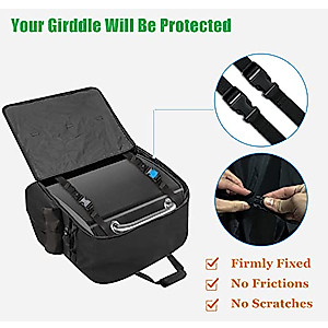 WOMACO 22 inch Griddle Carry Bag for Blackstone 17 & 22 Griddle with Hood Lid and Stand, Water-Resistant Outdoor Griddle Bag Case