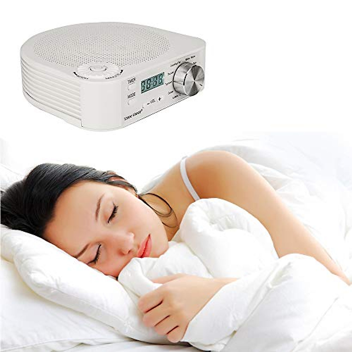 Three Sheep Natural Soothing Alarm Clock White Noise Maker Adults Baby Travel Sound Machine Portable for Sleep with Timer Dual Power Supply USB Charged Or AAA Battery