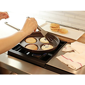 TECHEF - Eggcelente Pan, Swedish Pancake Pan, Plett Pan, Multi Egg Pan, 4-Cup Egg Frying Pan, Nonstick Egg Cooker Pan, Dishwasher Safe, Oven Safe, Stay Cool Handle, (Made in Korea) (Purple)