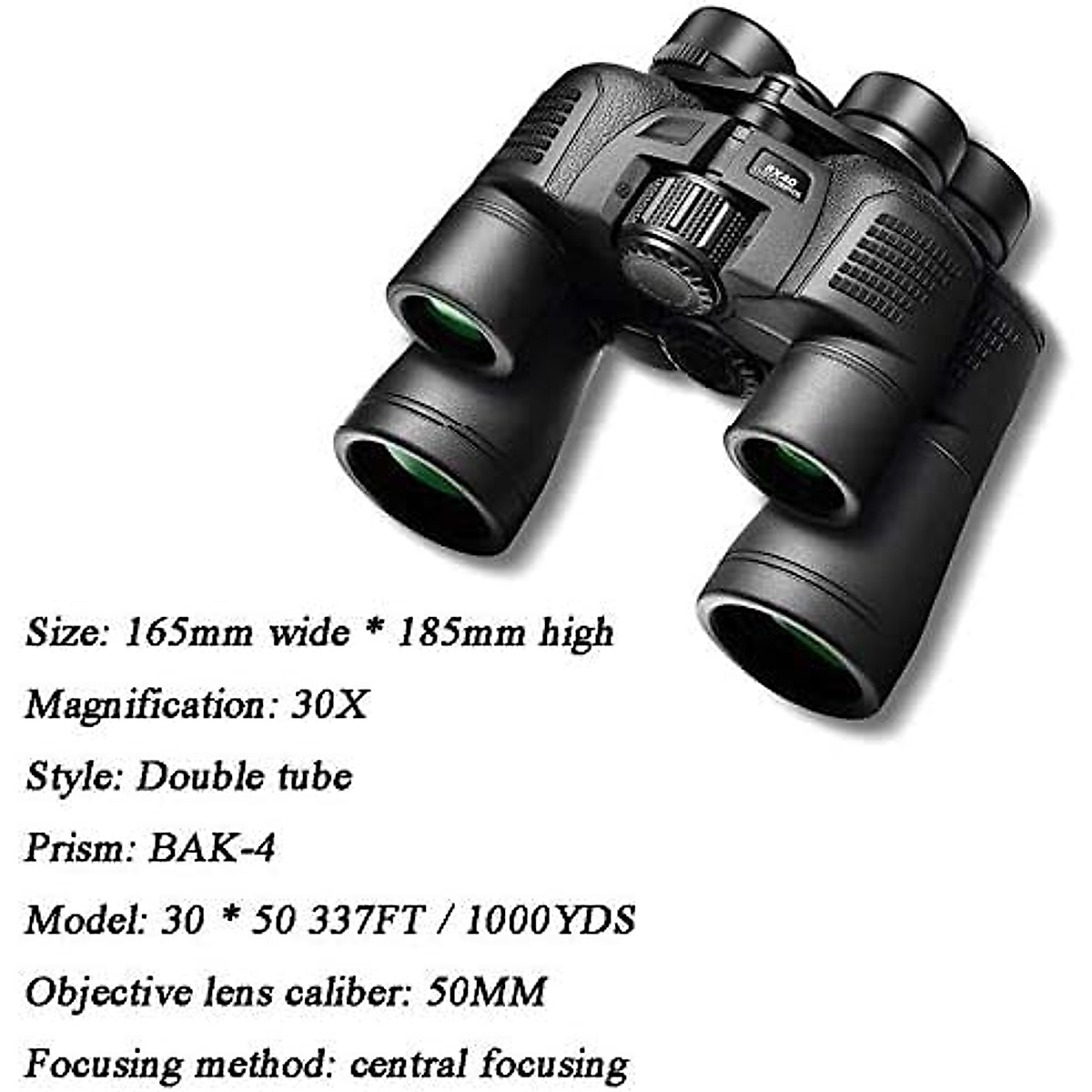 30X50 High Power HD Durable Professional Waterproof Binoculars - BAK4 Prism FMC Lens for Bird Watching Hunting Outdoor Concerts