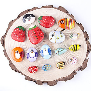 Jar Melo Rock Painting Kits for Kids; Non-Toxic; Hide and Seek Rock ; Creative Rock Art; Paint Rocks; Arts and Crafts Kits for Kids Ages 4-8,Halloween Craft Kit