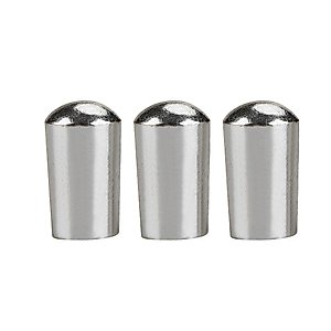 Guitar Switch Knob,Guitar Pickup Switch Tip, Guitar Toggle Switch Selector 3Pcs Copper 3 Way Toggle Switch Knob Tip for LP EPI Electric Guitar Accessory(3.5mm Silver)