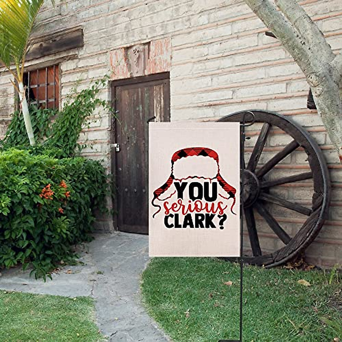 You Serious Clark Garden Flag, National Christmas Vacation Decorations, Christmas Vacation Party Decorations, Christmas Holiday Garden Flag, Vertical Double Sided 12.5 x 18 Inch Christmas Yard Decor