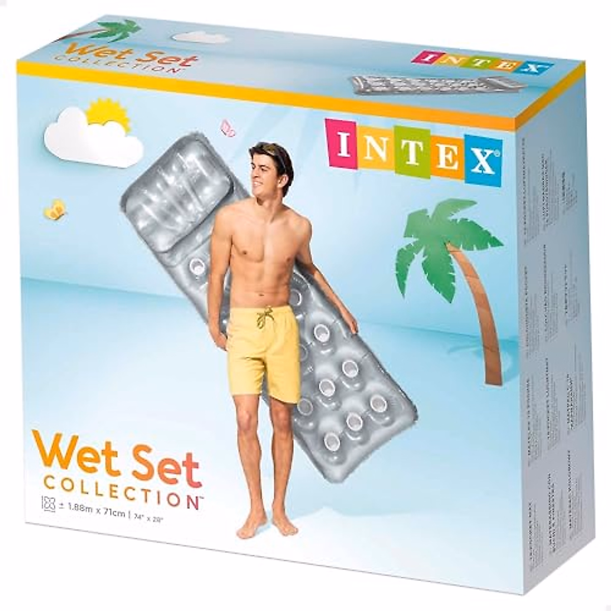 Intex 18-Pocket SUNTANNER, Clear Top/Silver Bottom