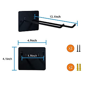 NAISQAQ Tool Storage Rack Wall Mount, Garage Wall Mount, Heavy Duty Steel Hooks, Holds Garden Tools Rack,Heavy Duty Storage Hooks…