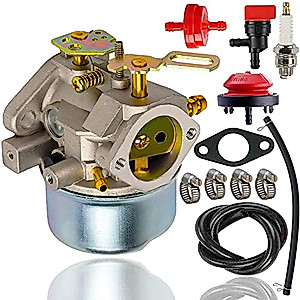 640052 Carburetor+spark plug+fuel line for Tecumseh HMSK80 HMSK90 HMSK100 LH318SA LH358SA Snow Blower Thrower 8HP 9HP 10HP Engine Tecumseh 640054 640349 Carburetor with Primer Bulb