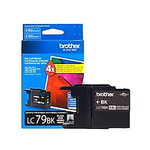 Brother LC79BK OEM Black Ink Cartridge,Super High Yield