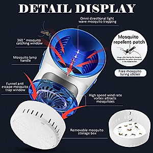 2 Pcs Fly Trap Indoor Fruit Fly Catcher Mosquito Repellent Indoors Gnat Traps Insect Killer for House Indoor with 2 Pcs Refillable Sticky Glue Boards
