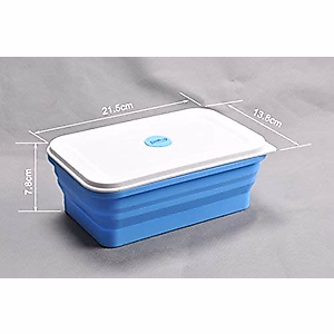 Sailing Premium Collapsible Silicone Lunch Box/Container, Super Convenient Stackable Food Storage Containers, Material Safe (Set of 4 with Silicone Cover, Multi Color)