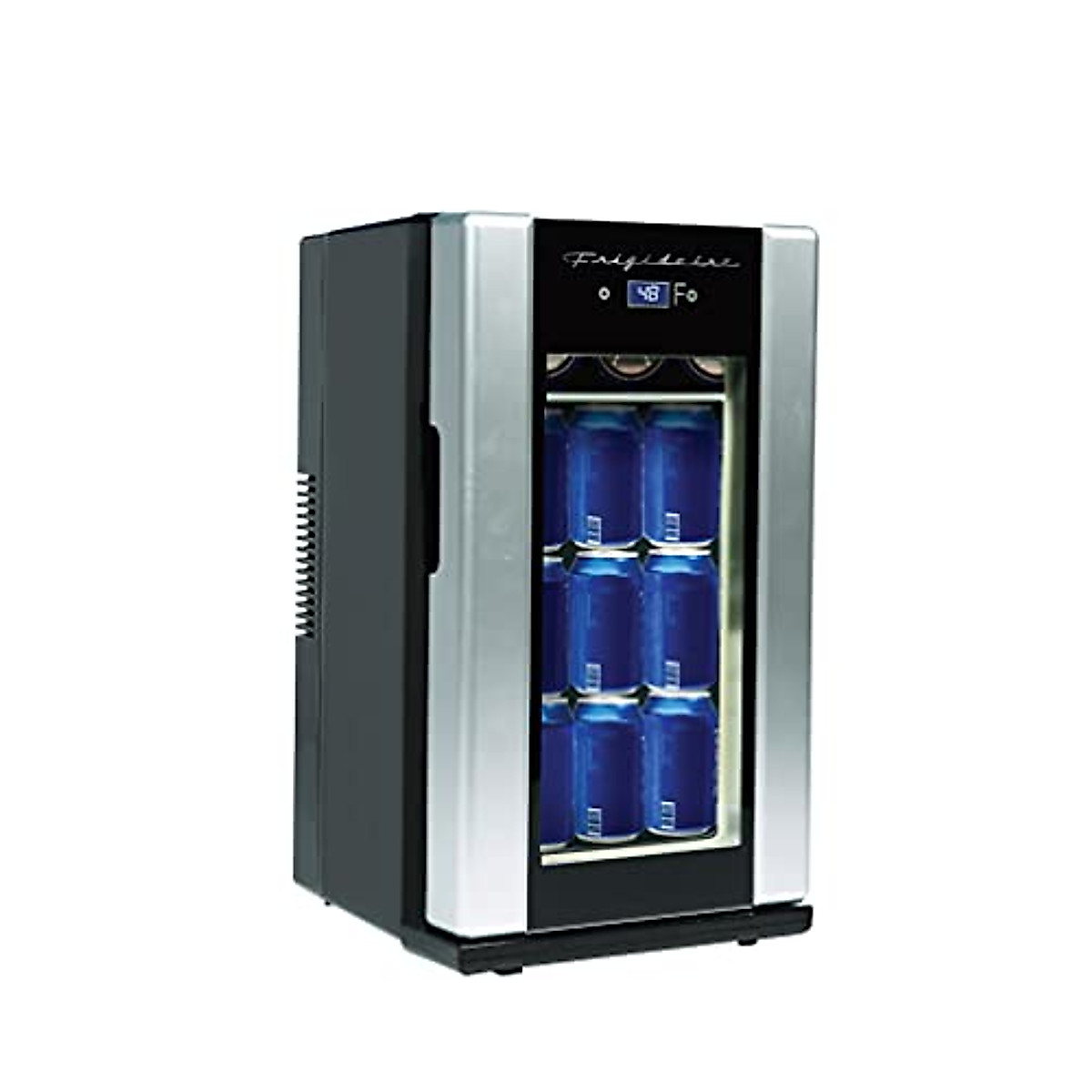 Frigidaire EFMIS567_AMZ 18 Can OR 4 Wine Bottle Retro Beverage Fridge, Temperature Control, Thermoelectric, FreonFree, Stainless