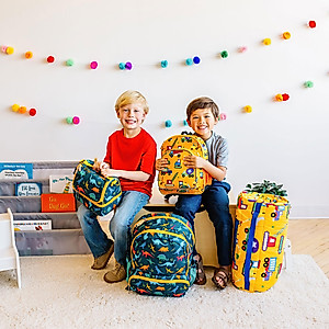 Wildkin 12 Inch Kids Backpack Bundle with Plush Nap Mat (Under Construction)