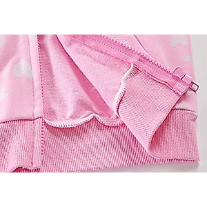 Little Hand Toddler Girls Hoodie Love Heart Valentine's Day Sweatshirts Long Sleeve Hooded Shirts for Kids 5t