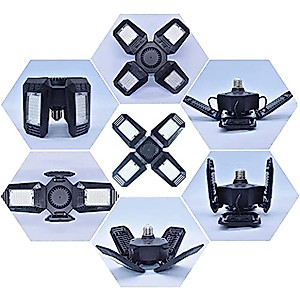 ANYPOWK LED Garage Lights with Motion Sensor - 12000 Lumen 6500K Daylight 120W, Four Leaf Garage Organization Ceiling Lighting