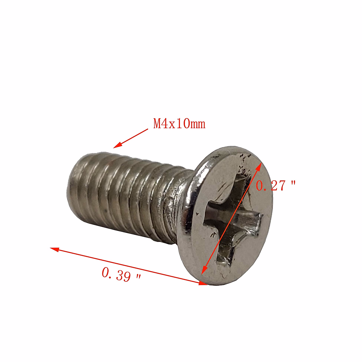 FixtureDisplays® Phillips Flat Head Screws M4x10mm 20PK 15159-20PK-NPF