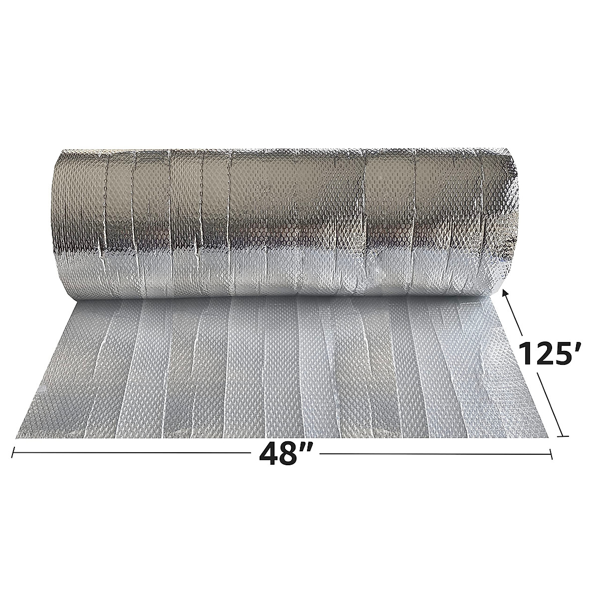 Uboxes, Thermoflex Insulated Bubble Roll, 125-Feet Wrap (48-INCHES), Silver