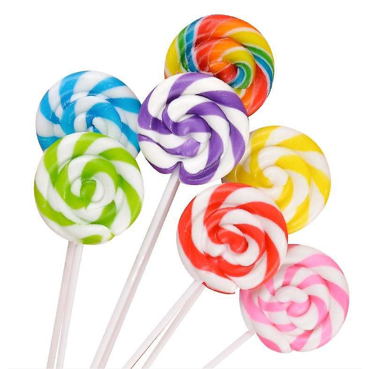 LIGHT BLUE SWIRL LOLLIPOPS - 24 SUCKERS INDIVIDUALLY WRAPPED - 2 INCH POPS