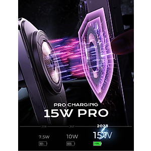 LISEN for MagSafe Car Mount Charger for iPhone 15, Wireless Universal Vent Charger for iPhone Car Accessories Magnetic Phone Holder Mount, Fits iPhone 15 Pro Max Plus Mini 14 13 12