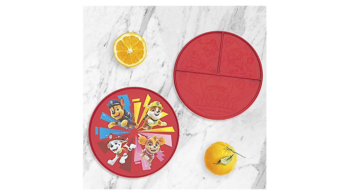 PAW Patrol Double-Sided 2-in-1 Plate for Kids