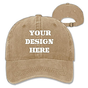 Custom Baseball Hat Add Design Your Own Bulk Cowboy Hat,Custom Trucker Hat for Men Women Natural Hat