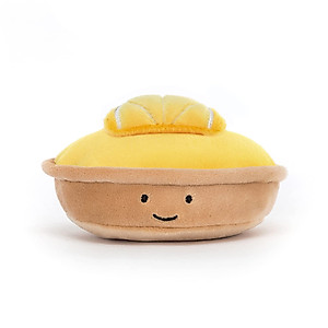 Jellycat Pretty Patisserie Tarte Au Citron Stuffed Toy, 4 inches | Pastry Plush | Great Gift Idea