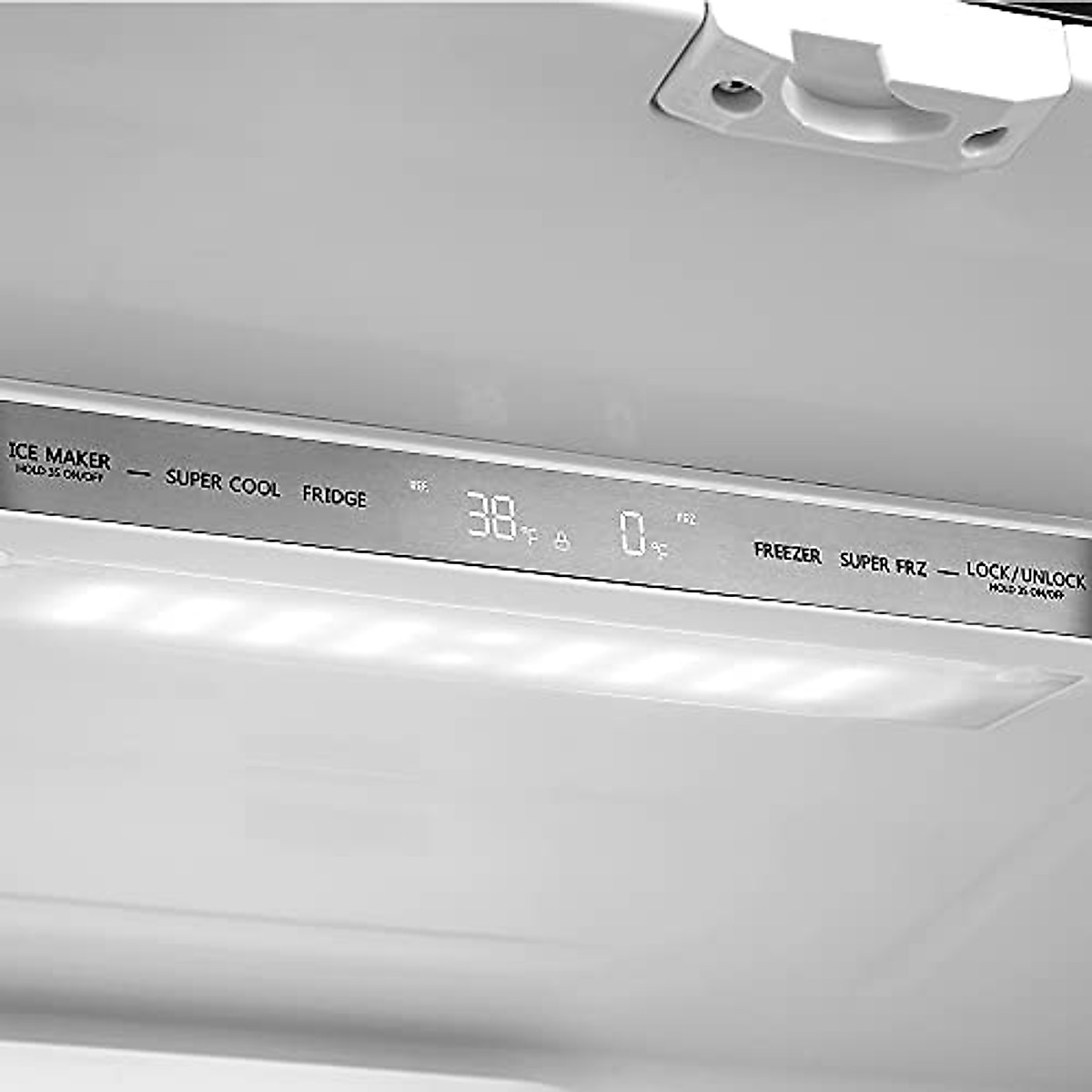 Cosmo FDR225RHSS-G 36 in Double French Door Refrigerator | Energy Efficient Fridge with 2 Drawer Bottom Freezer & Built-In Automatic Ice Maker/Chest, 22.5 cu. ft. Storage Capacity - Stainless Steel